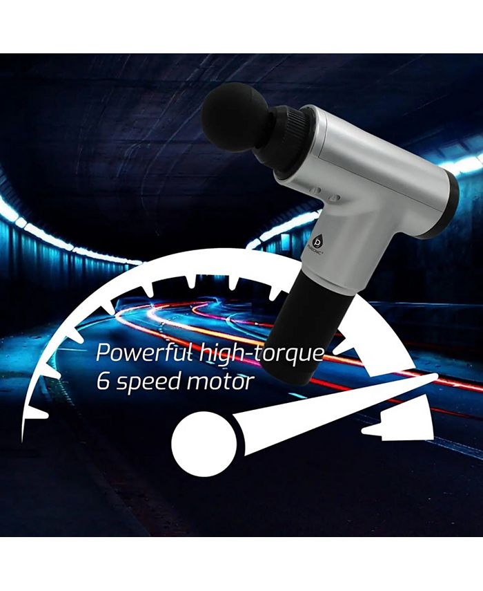 PURSONIC Deep Tissue Massage Gun: Cordless, rechargeable, 6-speed ...