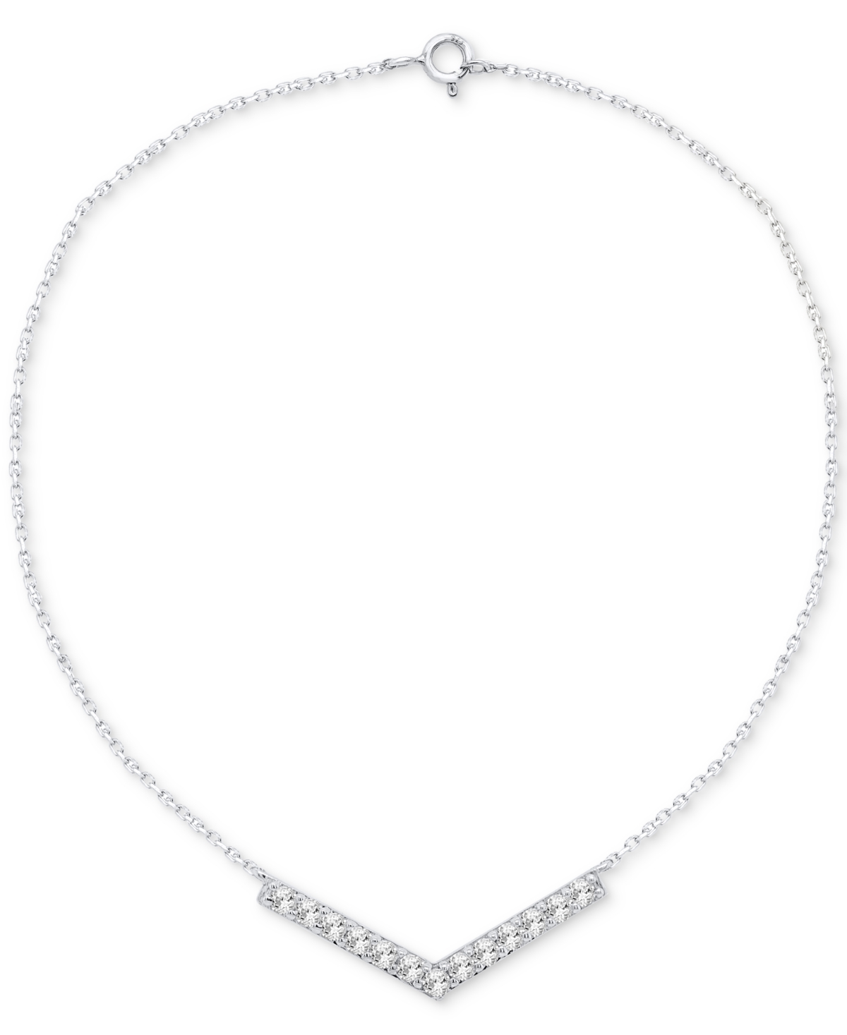 Click here for Diamond Chevron 18 Statement Necklace (1/10 ct. t.... prices