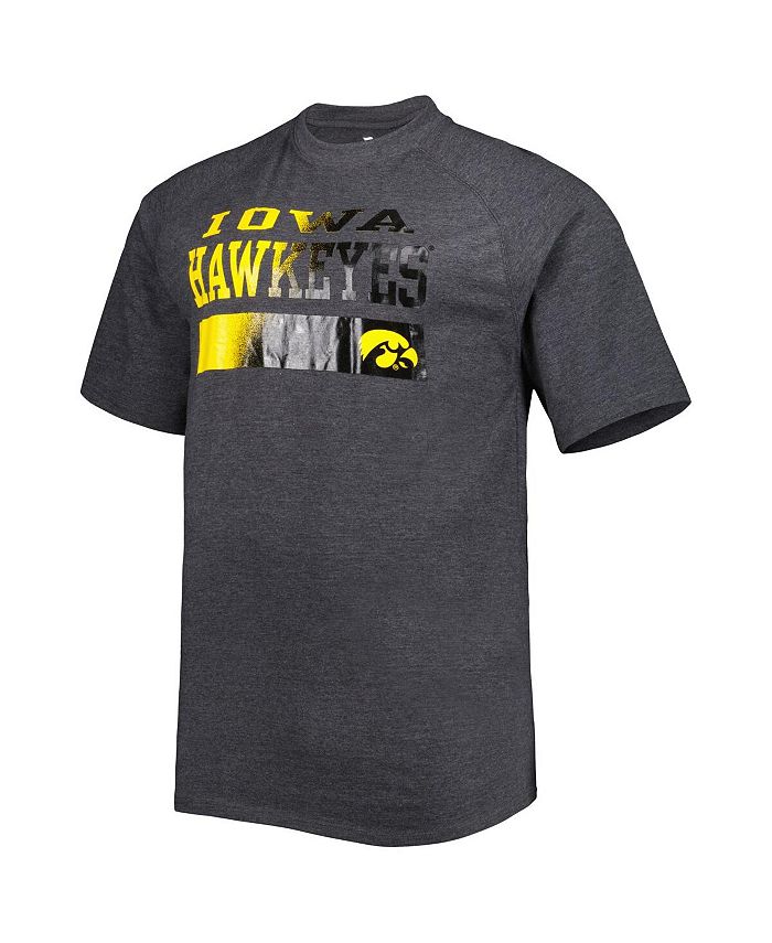 Profile Men's Charcoal Iowa Hawkeyes Big and Tall Raglan T-shirt - Macy's
