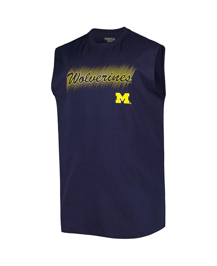 Profile Men's Navy Michigan Wolverines Big and Tall Tank Top - Macy's