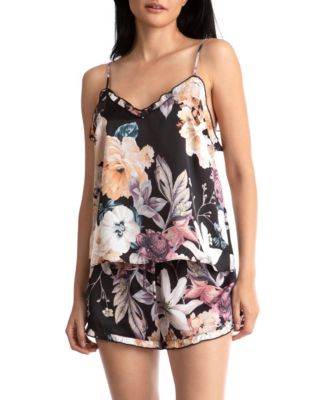 Midnight Bakery Women's Floral Print Cami-Tap Set - Macy's
