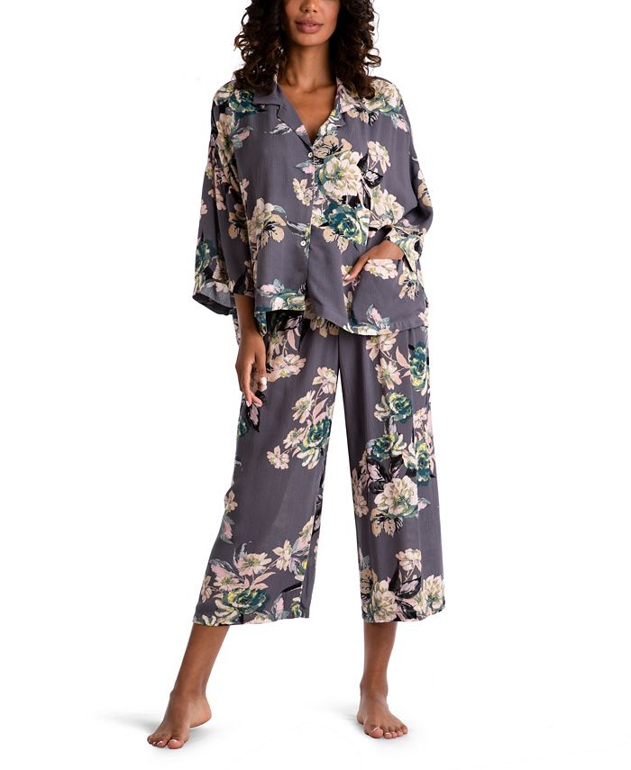 Midnight Bakery Women's Floral Print Pajama Set - Macy's