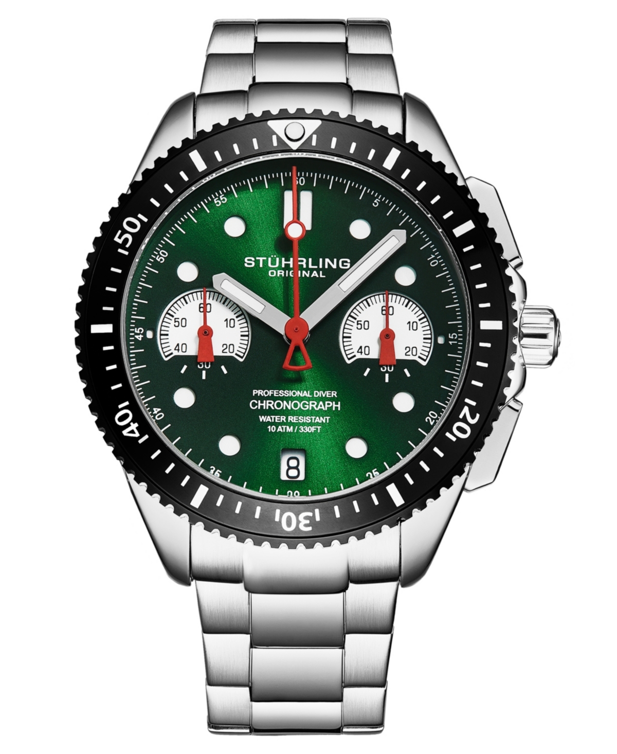 Click here for Stuhrling Mens Monaco Silver-tone Stainless Steel... prices