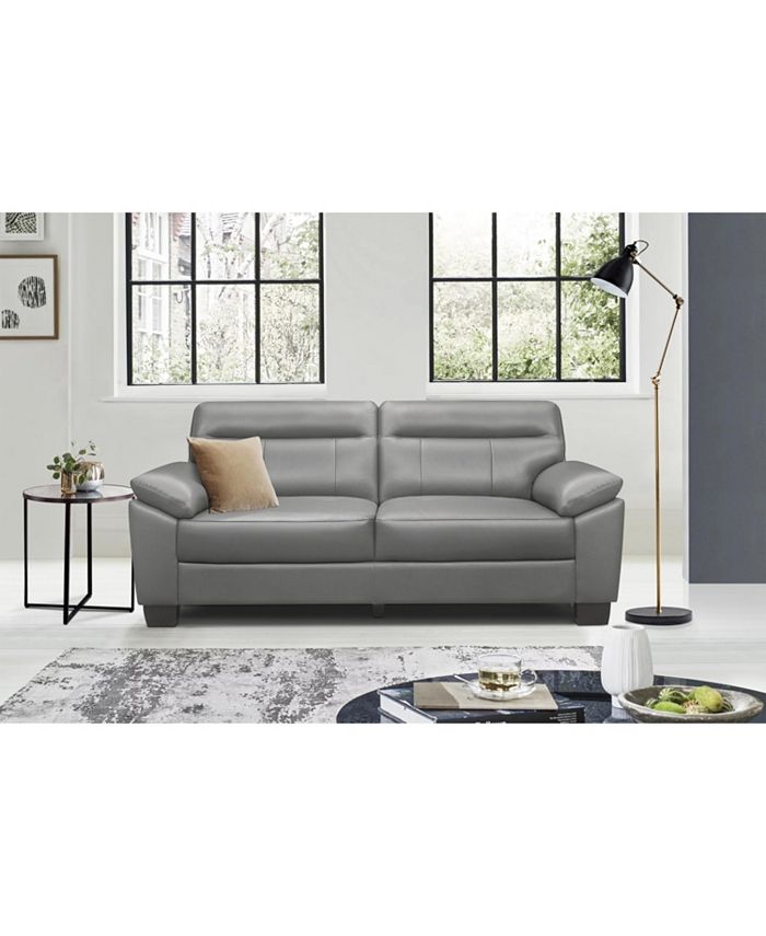 Homelegance White Label Croydon 81" Leather Sofa - Macy's