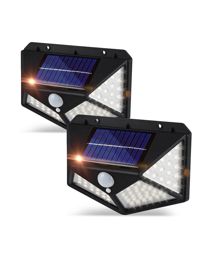Dartwood Outdoor Solar Lights with Motion Sensor - 100 LED 450 Lumens ...