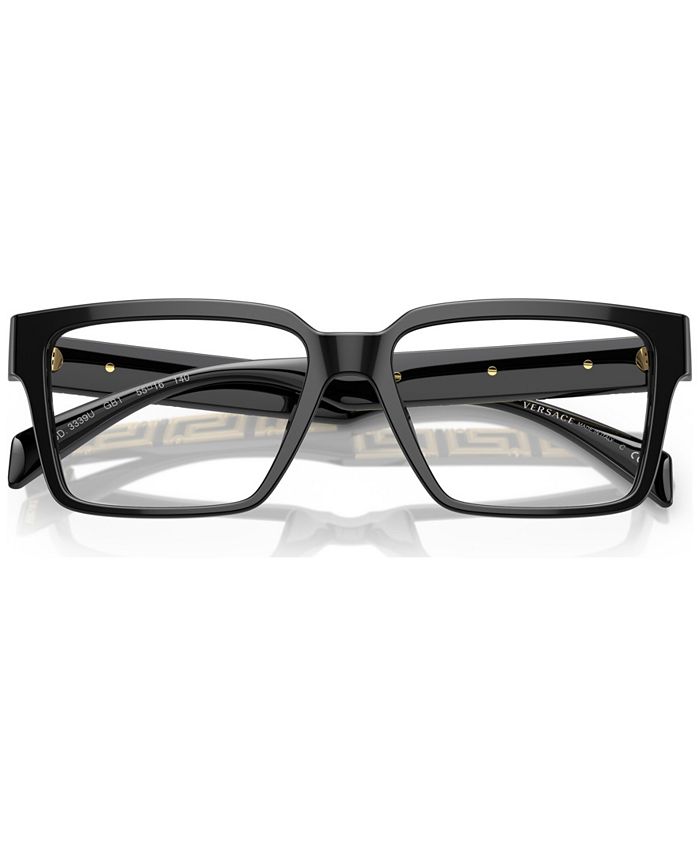 Versace Men's Rectangle Eyeglasses, VE3339U 53 - Macy's