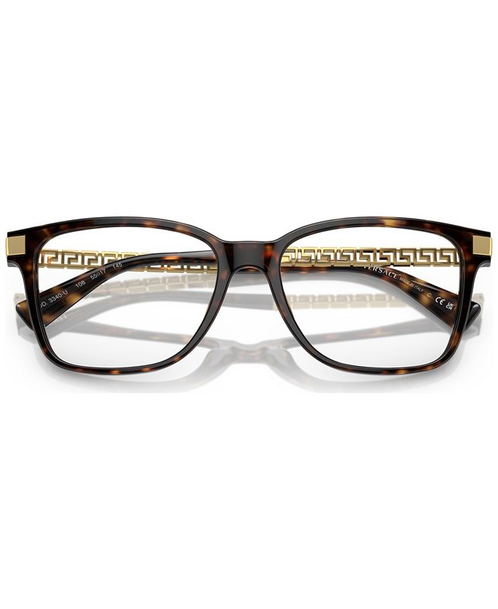 Versace Men's Pillow Eyeglasses, VE3340U 53 - Macy's