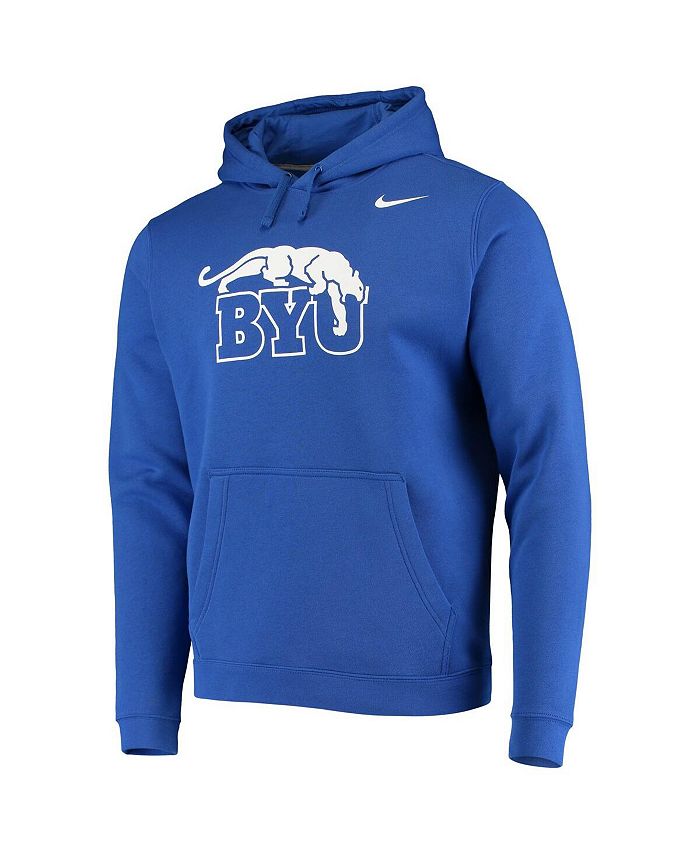 Nike Men's Royal BYU Cougars Vintage-Like School Logo Pullover Hoodie ...