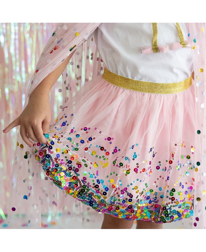 Sweet Wink Little and Big Girls Pink Confetti Tutu Skirt - Macy's