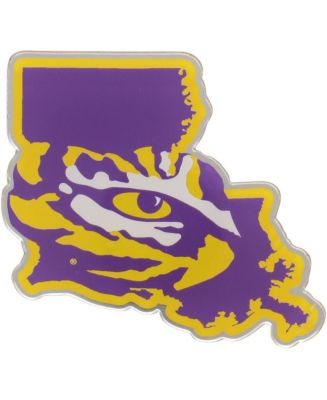 LSU Tigers State Shape Acrylic Metallic Auto Emblem - Macy's