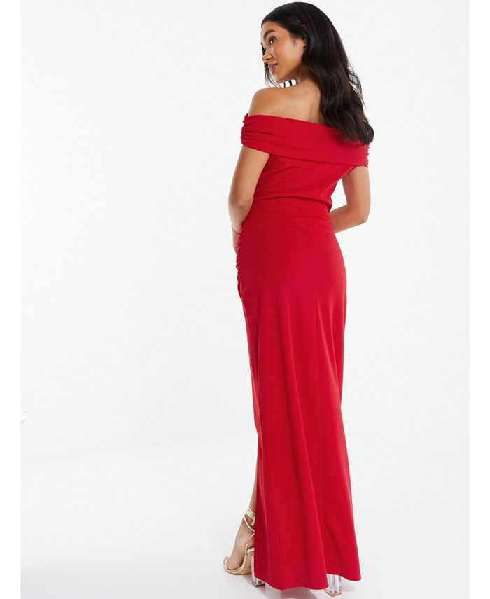 QUIZ Women's Bardot Evening Dress - Macy's