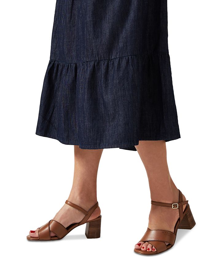 Radley London Women's Cherry Garden Pier Crossover Block-Heel Dress ...
