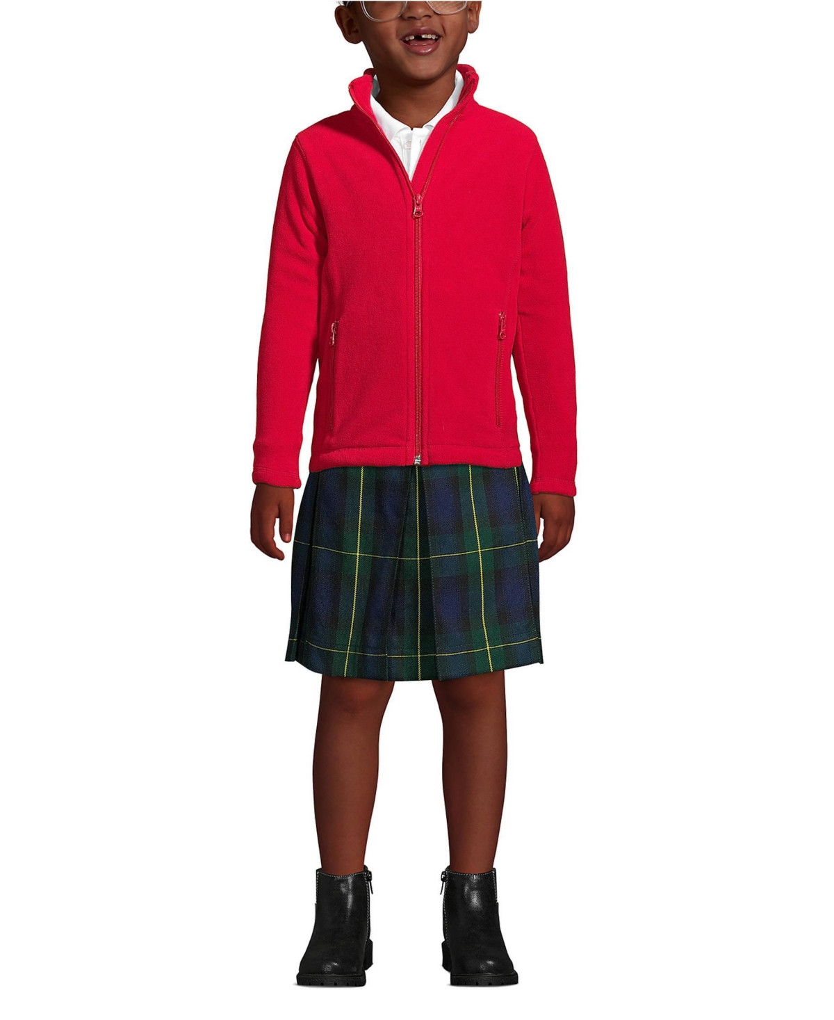 Click here for Lands End Girls School Uniform Full-Zip Mid-Weight... prices