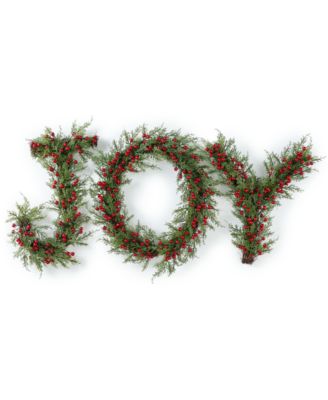 Holiday Lane Green House Joy Greenery Sign, Created for Macy's - Macy's