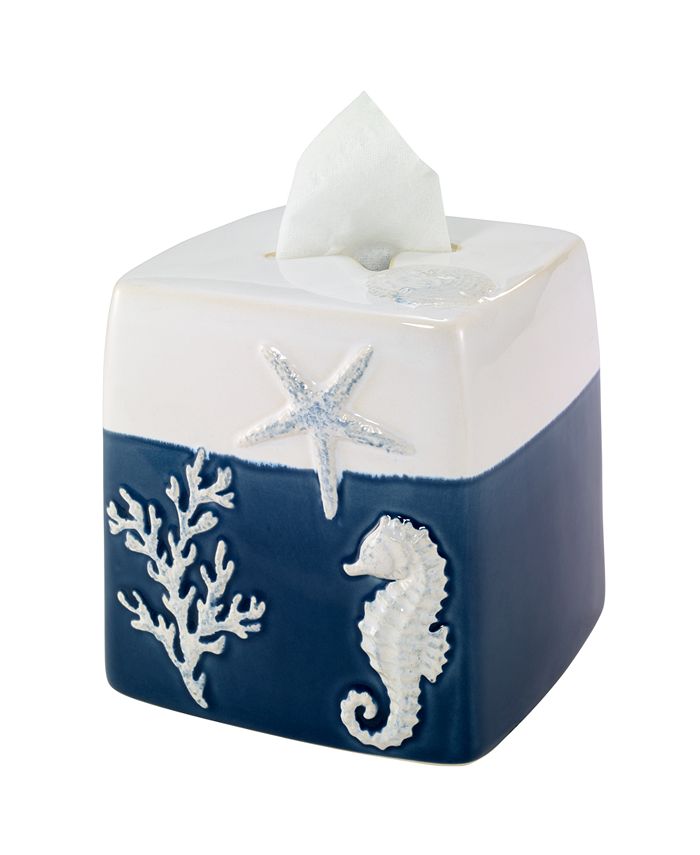 Avanti Batik Coastal Starfish Resin Tissue Box Cover - Macy's