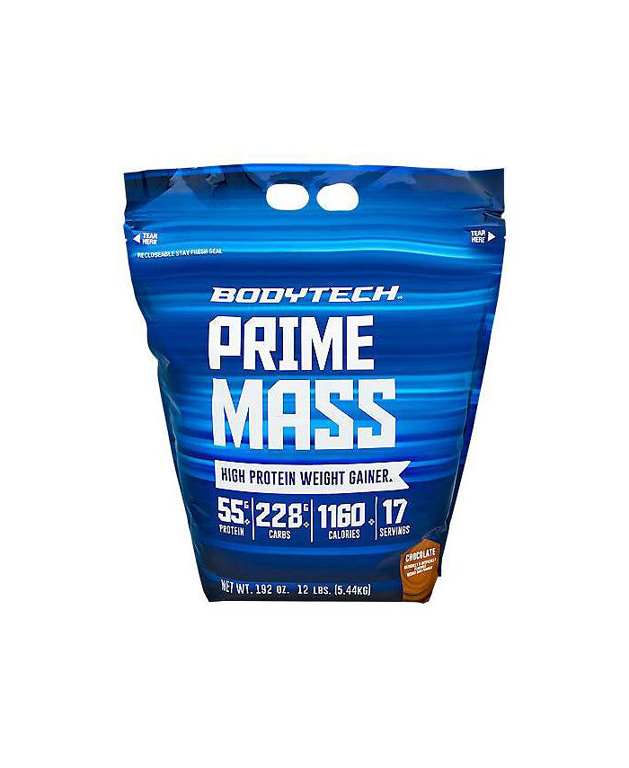 BodyTech Prime Mass - High Protein Weight Gainer Powder - Chocolate (12 ...