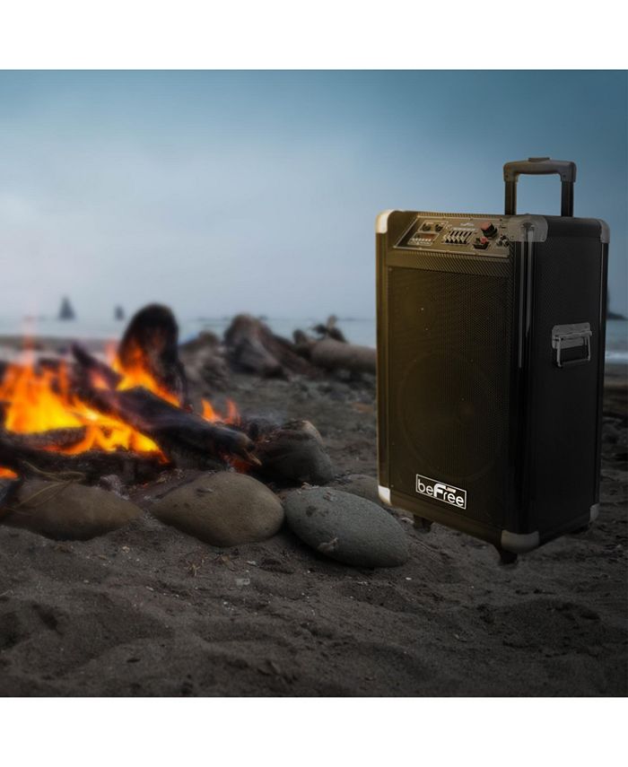 beFree Sound Sleek 10 Inch Professional Portable Bluetooth PA Speaker ...