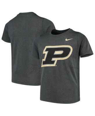 Big Boys and Girls Nike Heathered Anthracite Purdue Boilermakers Logo Legend Performance T-shirt ...