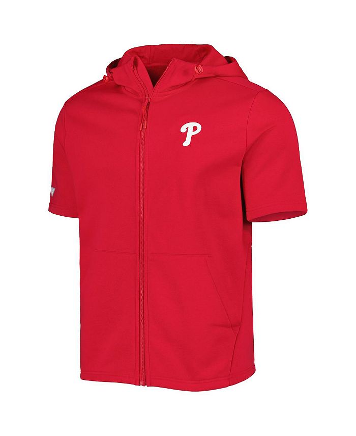LevelWear Men's Red Philadelphia Phillies Recruit Full-Zip Short Sleeve ...