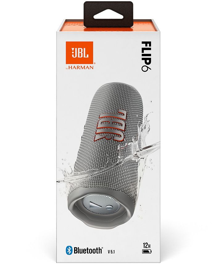 JBL FLIP6 Grey Portable Waterproof Speaker - Macy's