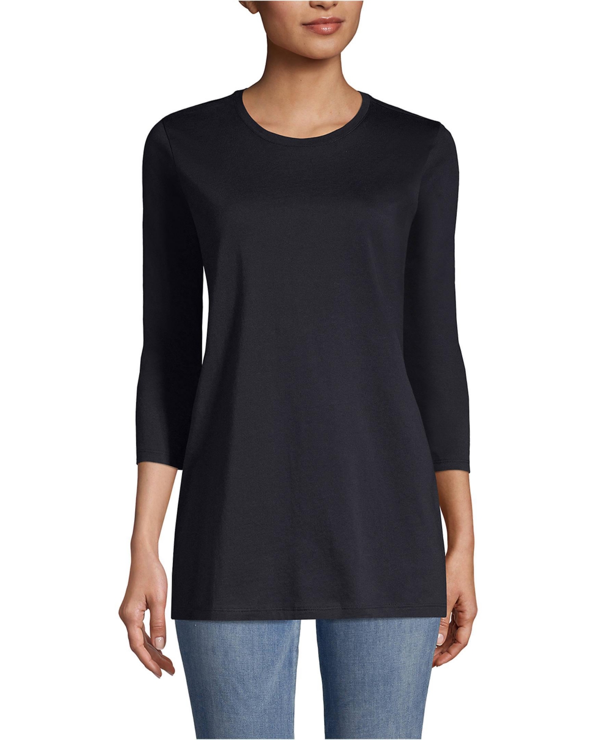 Click here for Lands End Womens Tall 3/4 Sleeve Cotton Supima Tun... prices
