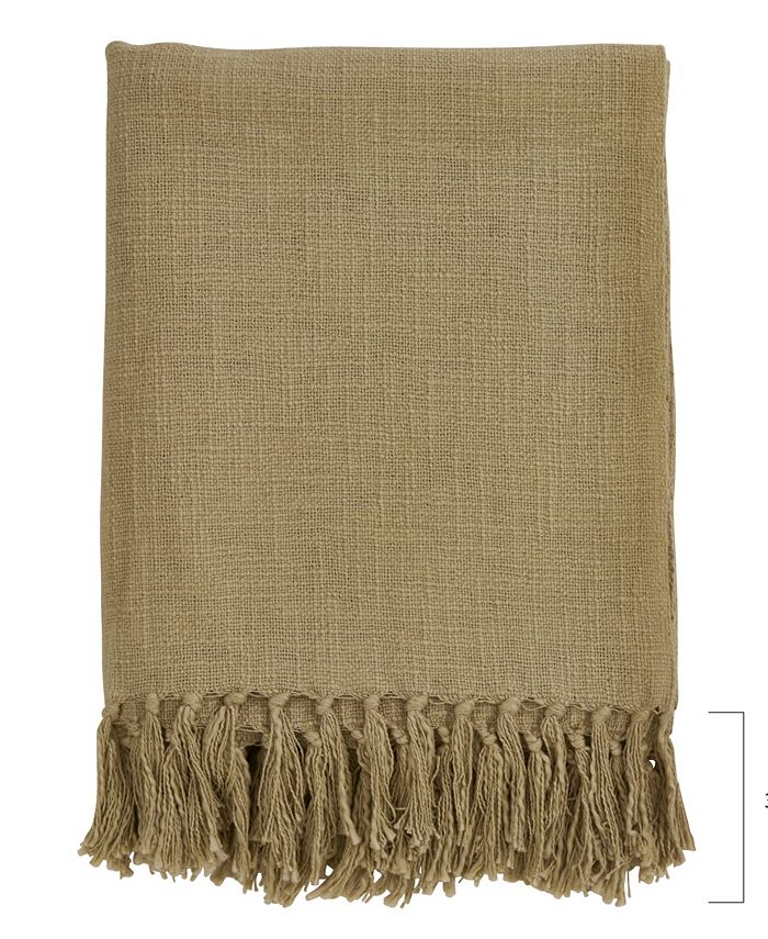 Saro Lifestyle Solid Color Throw - Macy's