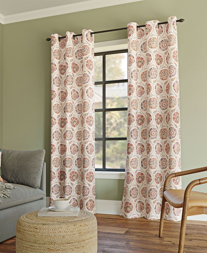 Sun Zero Indra Grommet Single Curtain Panel, 40" x 84" - Macy's