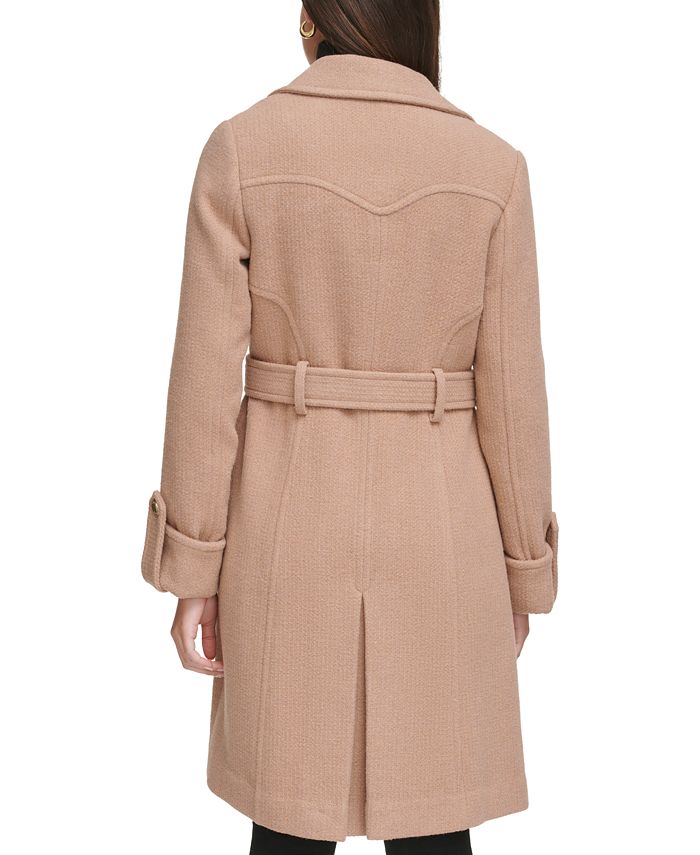 GUESS Women's Double-Breasted Wool Blend Walker Coat - Macy's