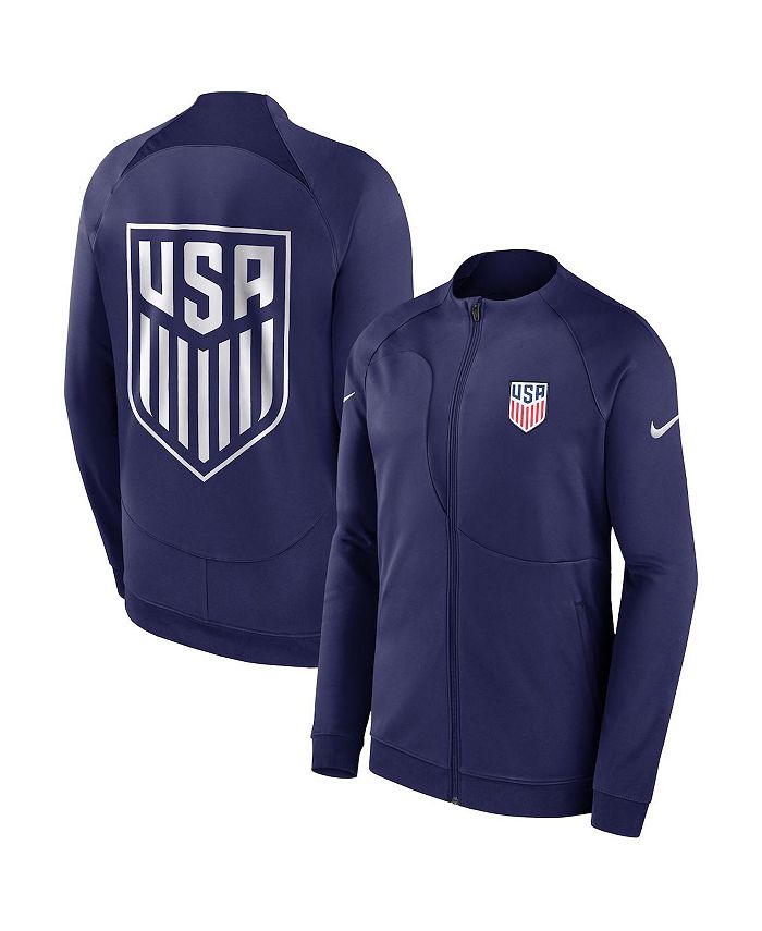 Nike Men's Navy USMNT Academy Pro Anthem Raglan Performance Full Zip ...