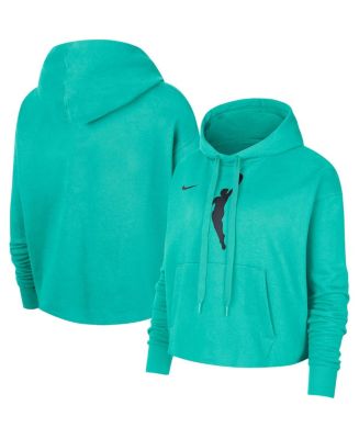 Women's Nike Mint WNBA Logo woman Team 13 Cropped Pullover Hoodie - Macy's