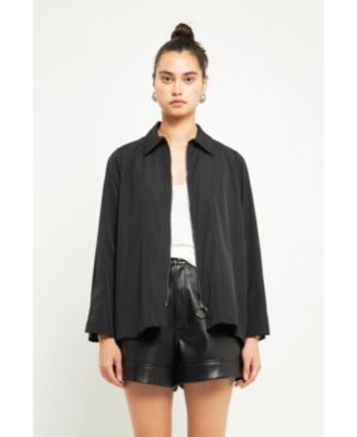 Grey Lab Women's Nylon Jacket with O-ring Zipper - Macy's