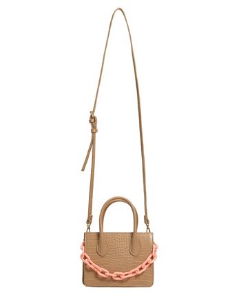 LIKE DREAMS Kenzie Chain Croc Faux Leather Mini Crossbody Bag - Macy's