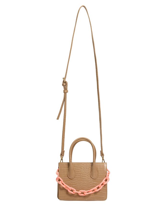 LIKE DREAMS Kenzie Chain Croc Faux Leather Mini Crossbody Bag - Macy's