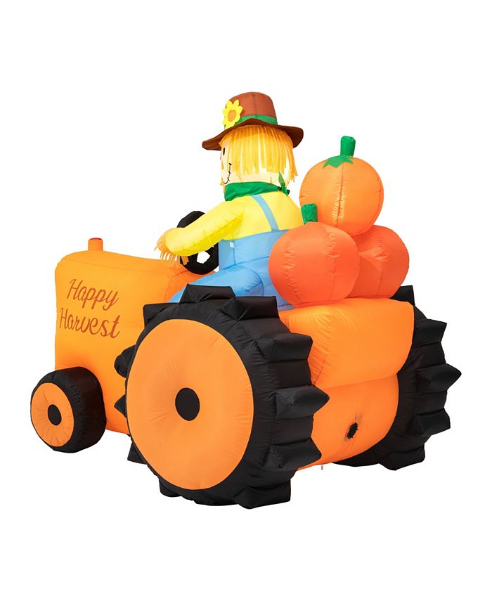 Glitzhome 7' Fall Lighted Inflatable Tractor Decor - Macy's