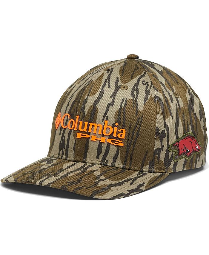 Columbia Men's Mossy Oak Camo Arkansas Razorbacks Bottomland Flex Hat ...