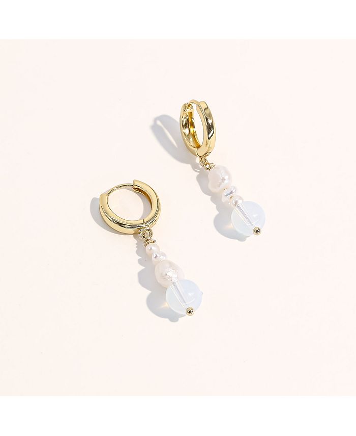 Joey Baby 18K Gold Plated Freshwater Pearl with Moonstone - Emi ...