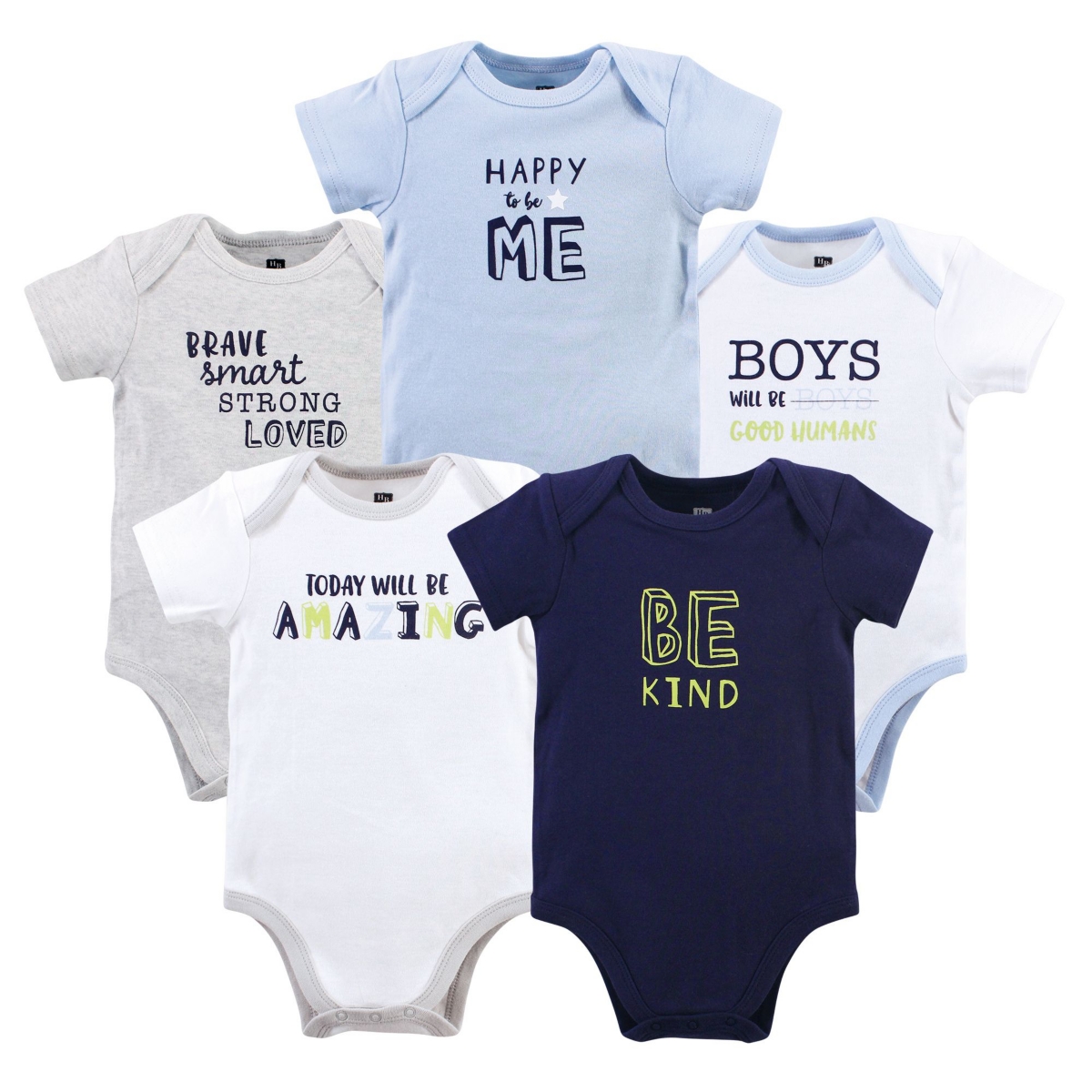 Click here for Hudson Baby Baby Boys Hudson Cotton Bodysuits - Be... prices