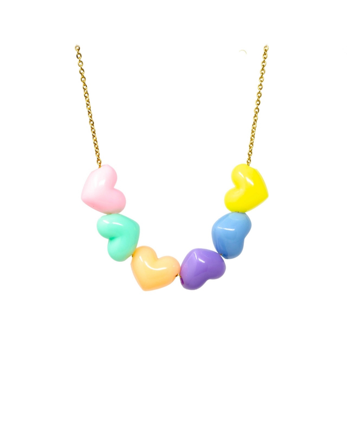 Click here for Zomi Gems Girls Jumbo Heart Charm Necklace - Gold prices