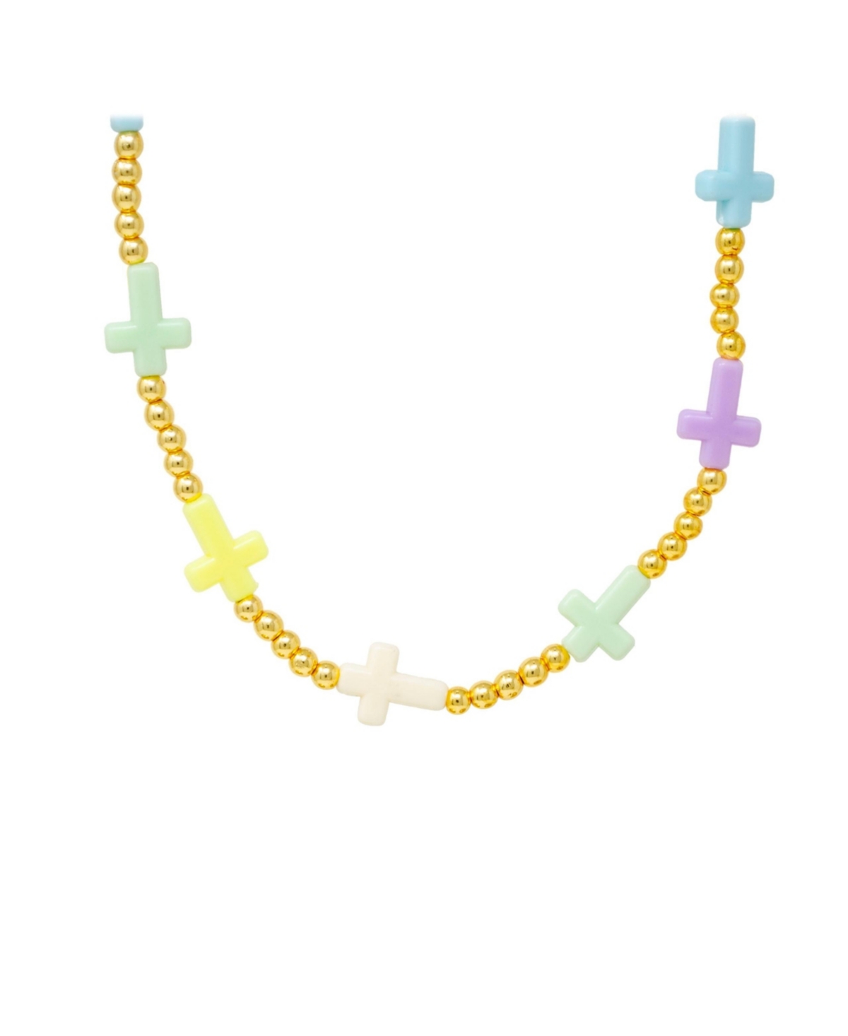 Click here for Zomi Gems Girls Cross Bead Necklace - Gold prices