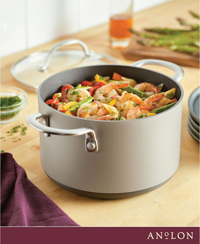 Anolon Achieve Hard Anodized Nonstick 4 Quart Saucepot with Lid & Reviews - Cookware - Kitchen ...