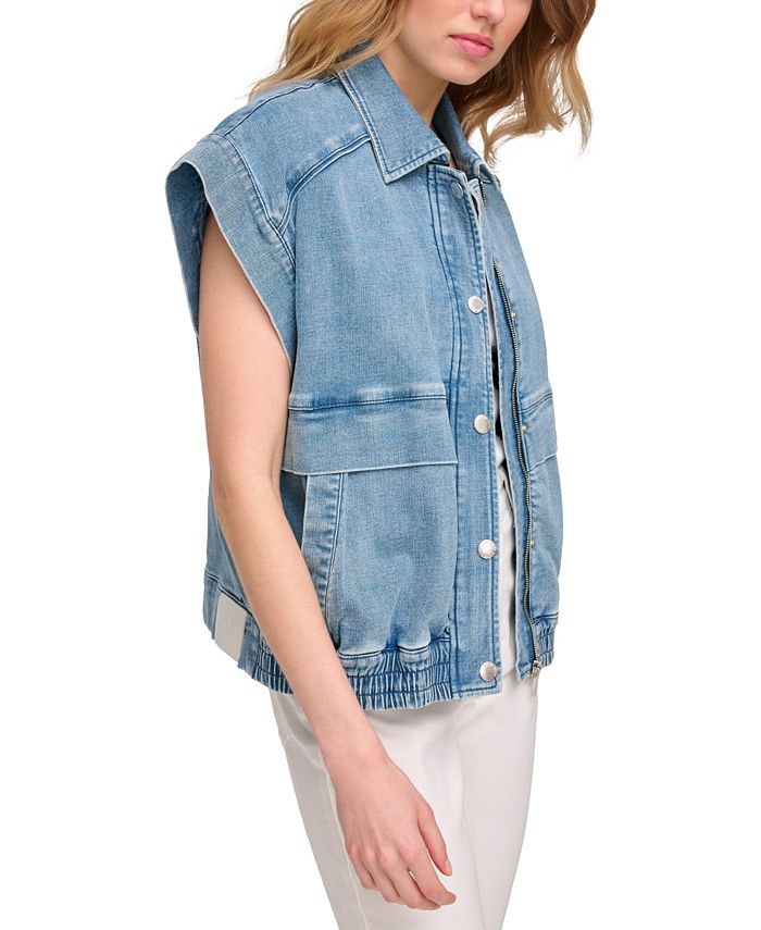 DKNY Jeans Women's Short-Sleeve Jean Jacket - Macy's