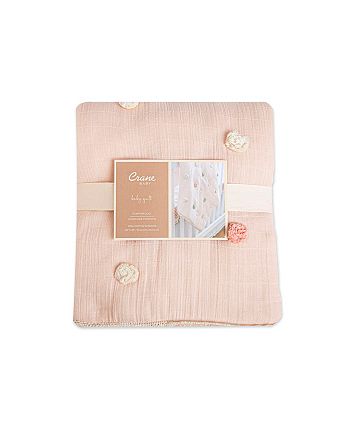Crane Baby Baby Girls Parker Pom Pom Quilted Blanket - Macy's