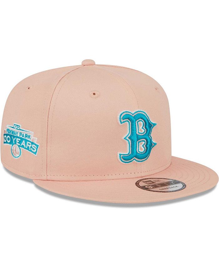 New Era Men's Pink Boston Red Sox Sky Aqua Undervisor 9FIFTY Snapback ...
