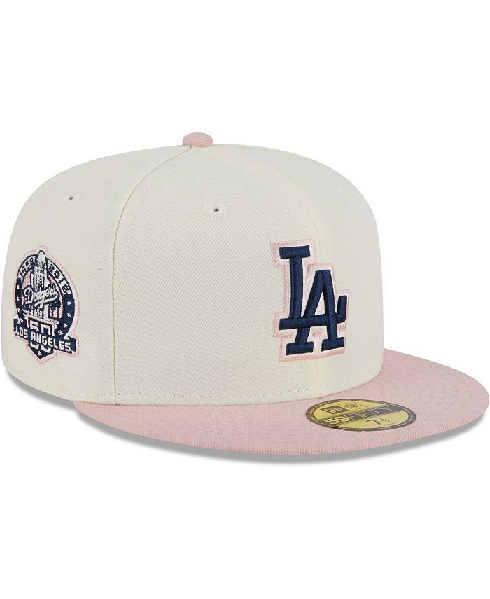 New Era Men's White, Pink Los Angeles Dodgers Chrome Rogue 59FIFTY ...