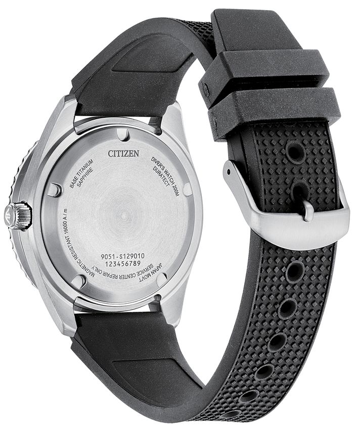 Citizen Men's Automatic Promaster Dive Black Polyurethane Strap Watch ...