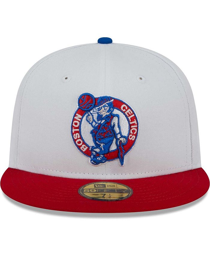 New Era Men's White, Red Boston Celtics 59FIFTY Fitted Hat - Macy's