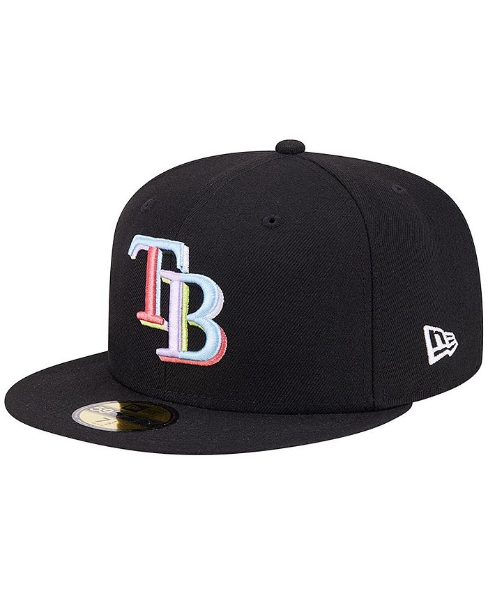 New Era Men's Black Tampa Bay Rays Multi-Color Pack 59FIFTY Fitted Hat ...