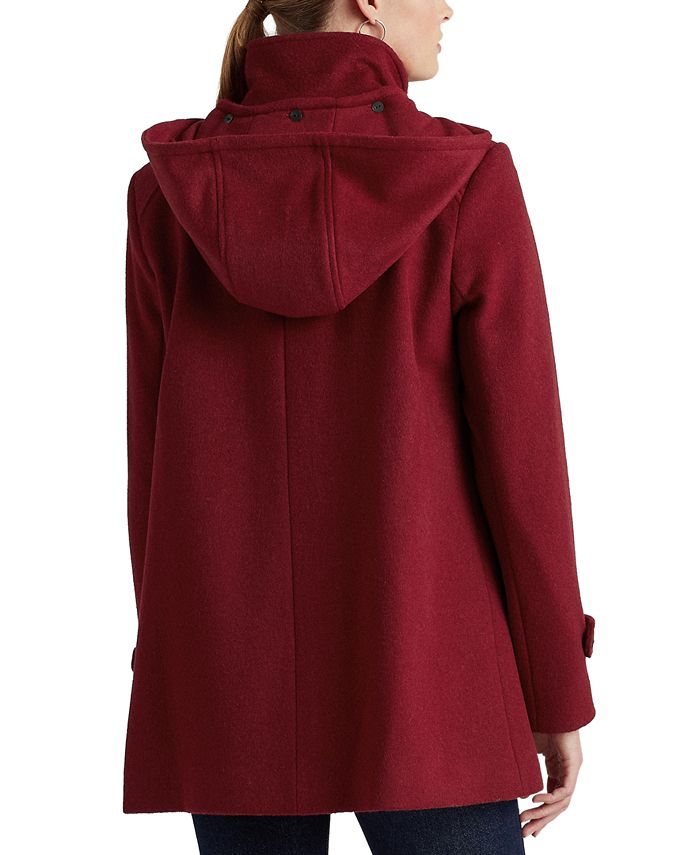 Lauren Ralph Lauren Women's Hooded Wool Blend Walker Coat - Macy's