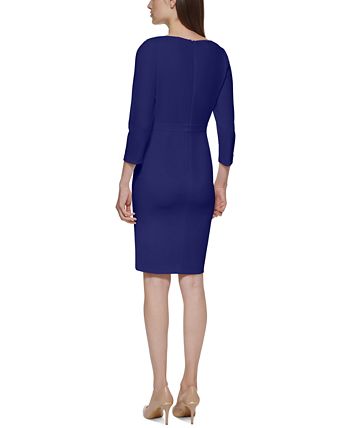 Calvin Klein Women's Bow-Neck Scuba Crepe Sheath Dress - Macy's