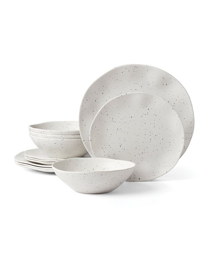 Oneida Terrazzo Melamine 12 Piece Dinnerware Set, Service for 4 - Macy's
